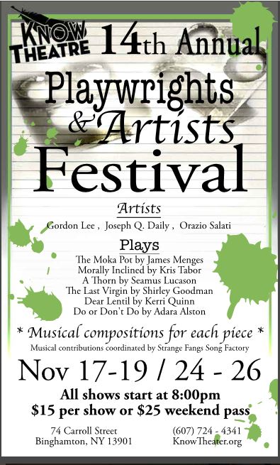 KNOW Theatre – 14th Playwrights Poster | KNOW Theatre | Hard-Hitting ...